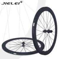 China JIELEI 700c Carbon Bike Wheelset 50mm Depth 28mm Width Clincher Rim Brake Cycling Wheels for sale