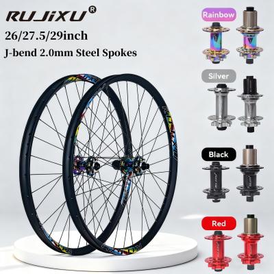 China 6061 Aluminum Alloy Mountain Bike Wheelset 26 27.5 29 Inch Disc Brake 32H Tubeless Ready for sale