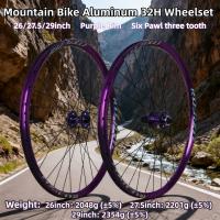 China 6061 Aluminum Alloy MTB Wheelset 26 27.5 29 Inch 32H Disc Brake 6 Pawl Hub for sale