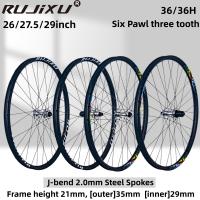 China Double Layer Aluminum Alloy MTB Wheelset 29 Inch 30mm Rim Six Claw 120 Sound Hub High Strength Performance for sale