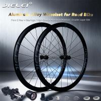 China 700C Road Bike Wheelset 38mm Aluminum Alloy Rim Disc Brake 24H Spoke Holes HG 8-12 Speed Compatible for sale