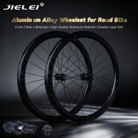 China JIELEI 45mm 700C Road Bike Wheelset Disc Brake 6-Pawl Hub 24H Spokes Aluminum Alloy for sale