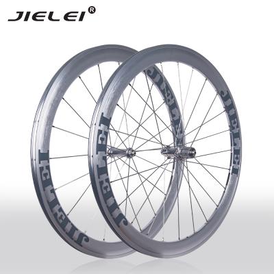 China JIELEI 700C Road Bike Wheelset 50mm Aluminum Alloy V Brake Clincher 20/24 Spokes for sale