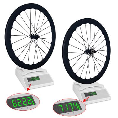 China Custom 4550mm Carbon Fiber Road Bike Wheelset 1162g R36T Ratchet Hub Disc Brake Tubeless Ready for sale