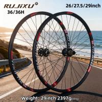 China 6061 Aluminum Alloy Mountain Bike Wheelset 36H 6-Pawl Hub Disc Brake 26 27.5 29 Inch for sale