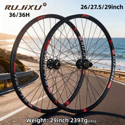 China 6061 Aluminum Alloy Mountain Bike Wheelset 36H 6-Pawl Hub Disc Brake 26 27.5 29 Inch for sale