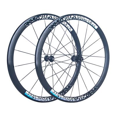 China RUJIXU 700C Road Bike Wheelset 40mm Aluminum Alloy Rim Clincher Tubeless Ready V Brake for sale