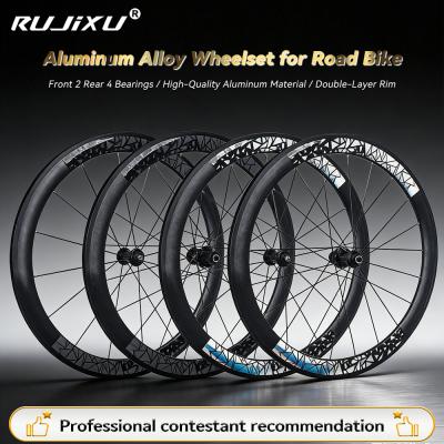 China 700C Aluminum Alloy V Brake Wheelset 40mm Rim Carbon Fiber Hub Road Bike for sale
