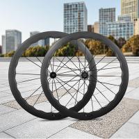 China 700C Carbon Fiber Road Bike Wheelset 5045mm Rim 120 Sound Hub 8-12 Speed V Brake 1540g for sale
