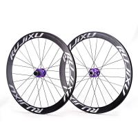 China 700C RUJIXU 50mm Aluminum Alloy Road Bike Wheelset 5 Bearing Disc Brake Quick Release 24H for sale