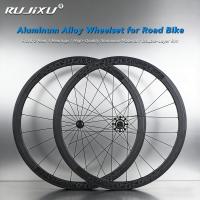 China RUJIXU 700C Ultra-Light Aluminum Alloy Road Bike Wheelset 40mm Rim Depth Clincher Tubeless Ready V Brake for sale