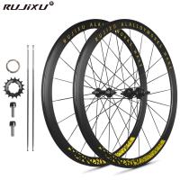 China RUJIXU 700C Ultra-Light Aluminum Alloy Road Bike Wheelset 40mm Rim Depth Clincher Tubeless-Ready V Brake for sale