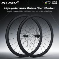 China 1700g 700C Carbon Road Bike Wheelset 40mm Frame Height T800 Clincher Tubeless Ready for sale