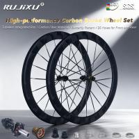China 50mm Carbon Fiber Disc Brake Wheelset 700C 36T Ratchet Hub Carbon Spokes for sale