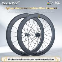 China T800 Carbon Fiber 60mm V Brake Wheelset 1600g Ultralight Road Bike 700C Clincher Tubeless for sale