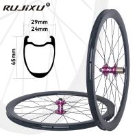 China 700c Road Bike Aluminum Alloy 45mm Disc Brake Wheelset Tubeless Ready 24h Sealed Hub for sale
