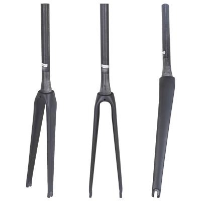 China Factory OEM Carbon Road Bike Fork 700c Lightweight Tapered Steerer Aero Design Custom Carbon Fiber Bicycle Fork for sale