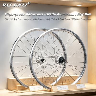 China RUJIXU 27.5/29 Inch Aluminum Alloy Disc Brake Mountain Bike Wheelset 25mm Rim Depth 32H Tubeless Ready for sale