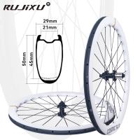 China RUJIXU T800 Carbon Fiber Road Bike Wheelset 45-50mm Depth Disc Brake 700C 24H 3.2mm Spoke 36T Ratchet Clincher Tubeless for sale