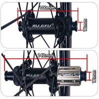 China RUJIXU T800 Carbon Fiber Road Bike Wheelset 45-50mm Depth Disc Brake 700C 24H 3.2mm Spoke 36T Ratchet Clincher Tubeless for sale
