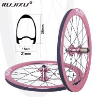 China Lightweight Aluminum Alloy V Brake Wheelset 700c 38mm for Foldable Bikes Shimano 8-12 Speed for sale