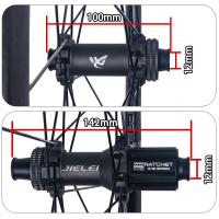 China JIELEI 700C Road Bike Wheelset 38mm Aluminum Alloy Disc Brake 36T Ratchet Hub Clincher Tubeless for sale
