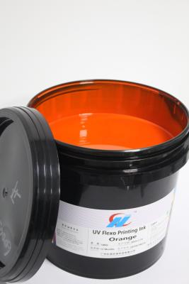 China Orange UV LED Flexo Fast Curing Instant Drying Bright Colors Strong Adhesion for sale
