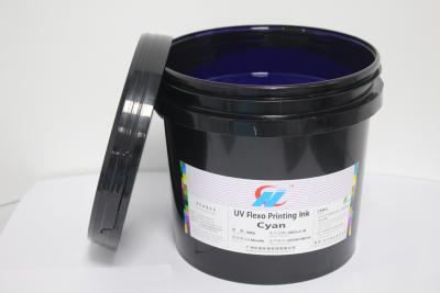 China Flexographic Four Color Cyan Ink Fast Curing Low Viscosity Strong Adhesion for sale