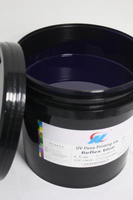 China UV Flexographic Reflex Blue Ink Instant Curing Chemical Resistance for sale