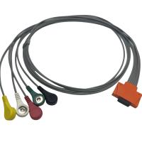 China CE Certified 5 Lead ECG Cable PVC Medical Cable 1.2 Meter FHY for sale