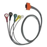China CE Certified 5 Lead ECG Cable PVC Medical Cable 1.2 Meter FHY for sale