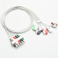 China 5 Lead ECG Cables And Leadwires Alligator Clip ECG Cable 0.9m Compatible With HP M1605A for sale