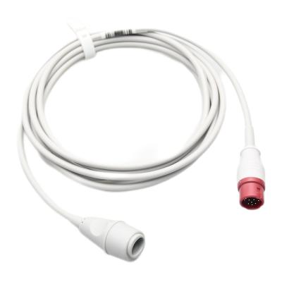 China ISO13485 Certified IBP Transducer Cable 2.8 Meter Pressure Cable 12 Pin for sale