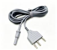 China Silicon ESU Accessories Reusable Bipolar Cable OEM / ODM With Banana 4.0mm for sale