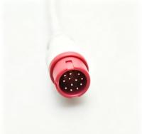 China 12 Pin IBP Adapter Cable Medical Grade Invasive Blood Pressure Cable Utah Compatible for sale