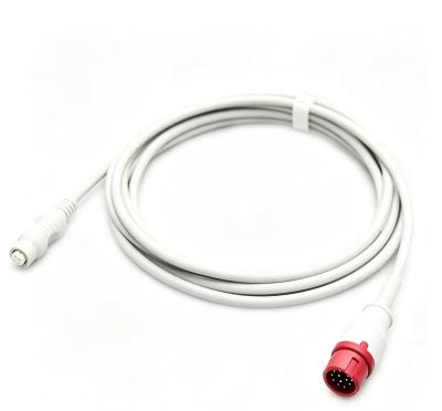 China Medical IBP Transducer Cable 12 Pin 2.8 M IBP Cable B.Bruan Compatible for sale
