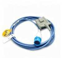China Silicone Reusable SPO2 Sensor 3m Adult SpO2 Sensor 12 Pin Compatible HP M1722A Adult for sale