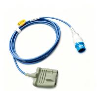 China Silicone Reusable SPO2 Sensor 3m Adult SpO2 Sensor 12 Pin Compatible HP M1722A Adult for sale