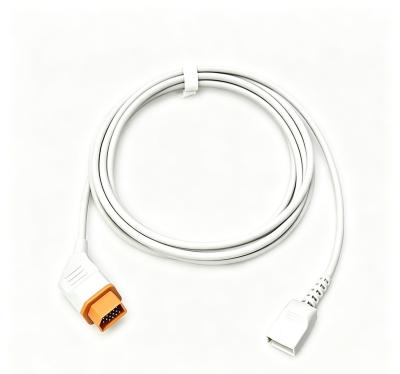 China 3 Meter Nihon Kohden IBP Cable 14 Pin IBP Extension Cable CE Certified for sale