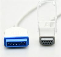 China Medical Reusable Spo2 Sensor 2.4m Spo2 Extension Cable 11Pin To DB9 Compatible With GE Marquette for sale