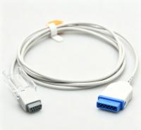 China Medical Reusable Spo2 Sensor 2.4m Spo2 Extension Cable 11Pin To DB9 Compatible With GE Marquette for sale