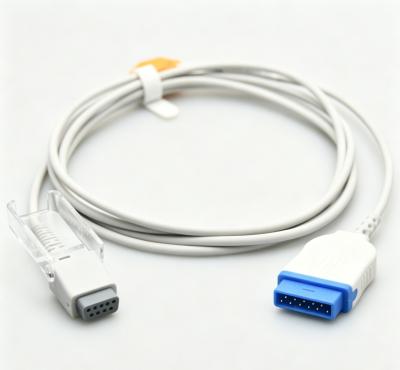 China Medical Reusable Spo2 Sensor 2.4m Spo2 Extension Cable 11Pin To DB9 Compatible With GE Marquette for sale