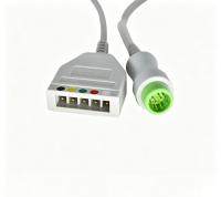 China 12 Pin ECG Cables And Leadwires 5 Lead Mindray ECG Cable 2.4m For MidrayT5 for sale