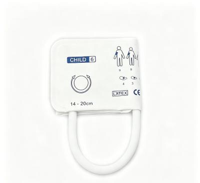 China Single Tube Blood Pressure Cuff 14cm - 20cm Disposable NIBP Cuff for sale