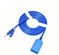 China Beauty Instrument ESU Aceessories 4.0 Banana Plug Grounding Plate Cable for sale