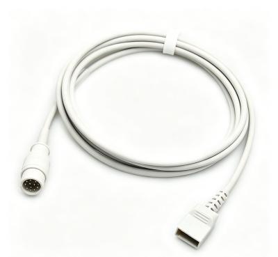 China OEM / ODM Pressure Transducer Cable CE Certified 12 Pin Cable Compatible With Comen for sale