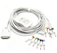 China IEC ECG Cables And Leadwires DB15 Nihon Kohden ECG Cable 10 Leads For Nihon Kohden for sale