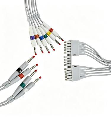 China CE Certified ECG Machine Patient Cable 1.2m Lead Shielded Cable For Mortara for sale
