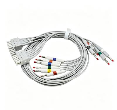 China AHA ECG Cables And Leadwires Banana Plug Electrocardiogram Equipment 1.2m For Mortara ELI230/ELI250C for sale