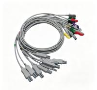 China IEC ECG Cables And Leadwires Grabber Medical Cables 10 Lead Compatible Norav 1200 for sale